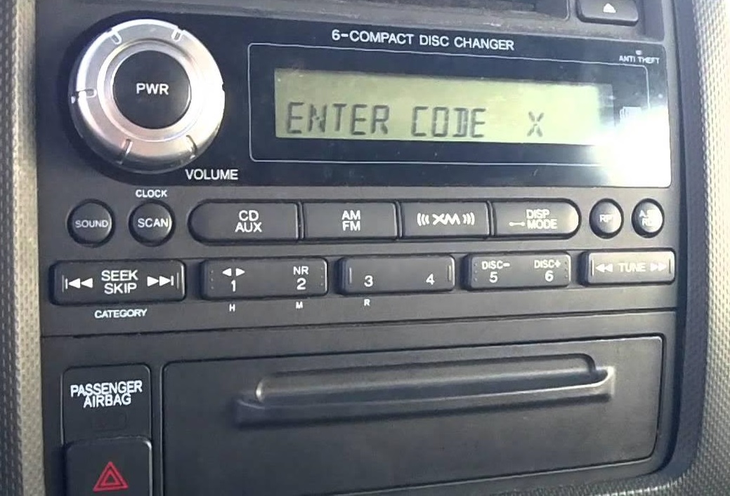 Honda Stereo Code By VIN